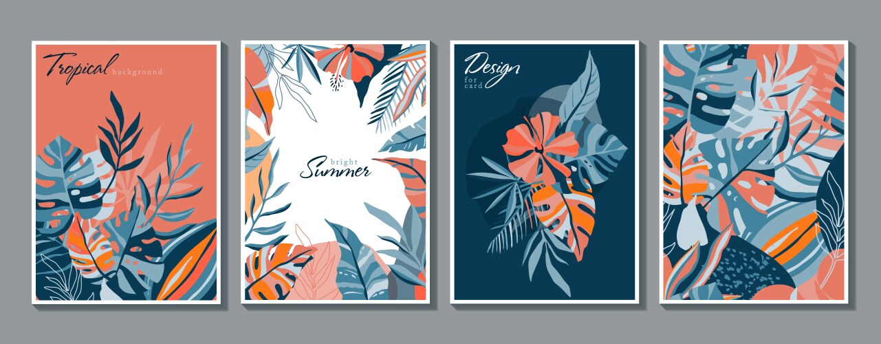 Collection trendy creative cards Royalty Free Vector Image
