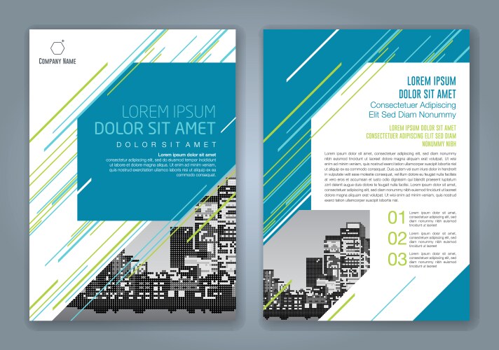 Business brochure leaflet cover page design Vector Image