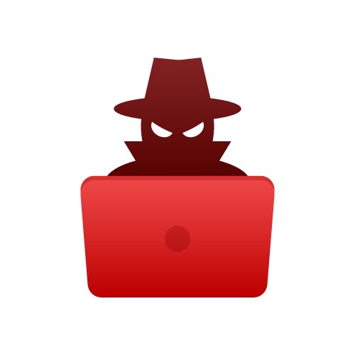 Hacker phishing with laptop Royalty Free Vector Image