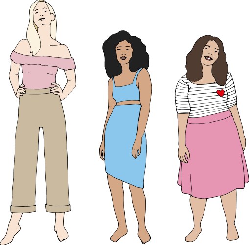 Women Body Shapes Vector Images (over 13,000)