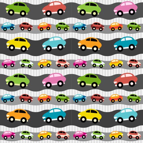 Cars pattern Royalty Free Vector Image - VectorStock