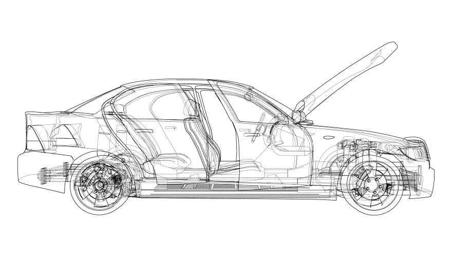 Chassis selection car isometric icon Royalty Free Vector