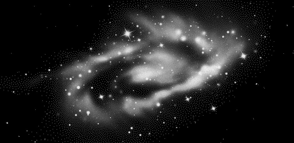 Galaxy background black and white Royalty Free Vector Image