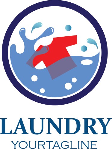 Laundry logo icon design Royalty Free Vector Image