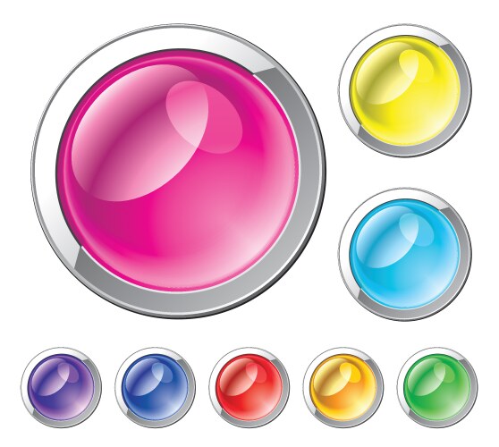 Glossy buttons mega set Royalty Free Vector Image