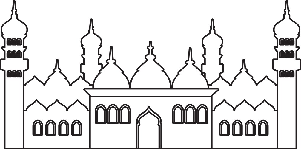 Islamic building icon Royalty Free Vector Image