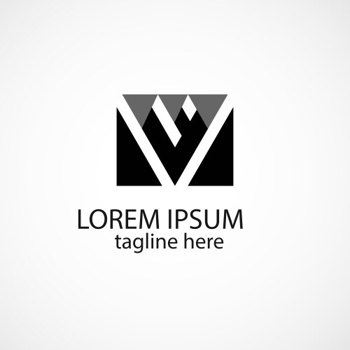 Modern v letter abstract logo design concept Vector Image