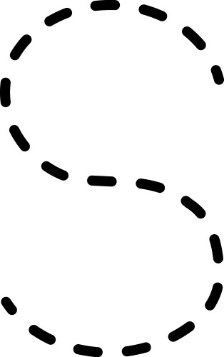 Tracing alphabet uppercase capital letter Vector Image