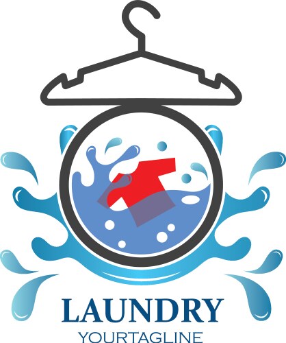 Laundry logo icon design Royalty Free Vector Image