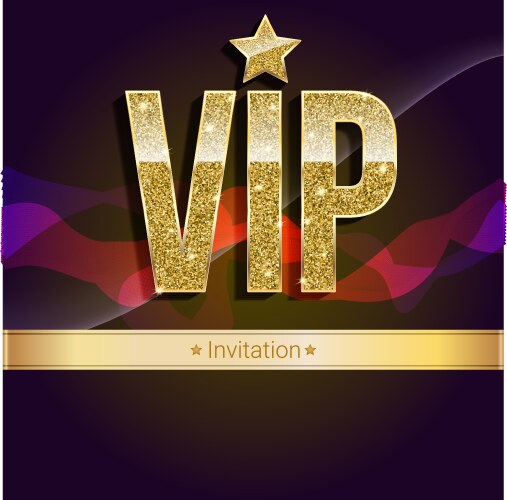 Golden symbol exclusivity label vip Royalty Free Vector