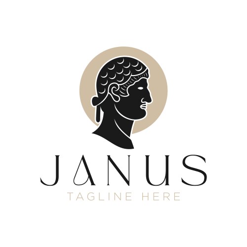 Janus outline logo Royalty Free Vector Image - VectorStock