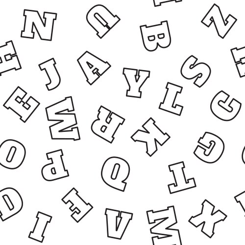 Alphabet from a to f Royalty Free Vector Image