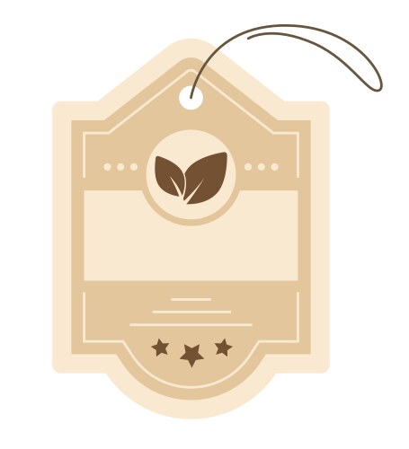 Price tag mockup cardboard paper baggage label Vector Image