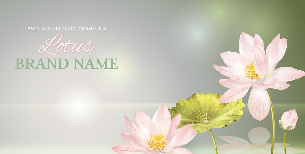 Lotus flower banner Royalty Free Vector Image - VectorStock