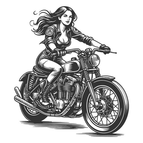 Hand drawn motorcycle Royalty Free Vector Image