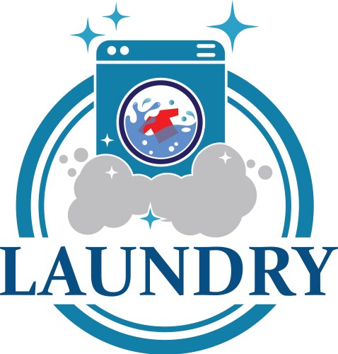 Laundry logo icon design Royalty Free Vector Image
