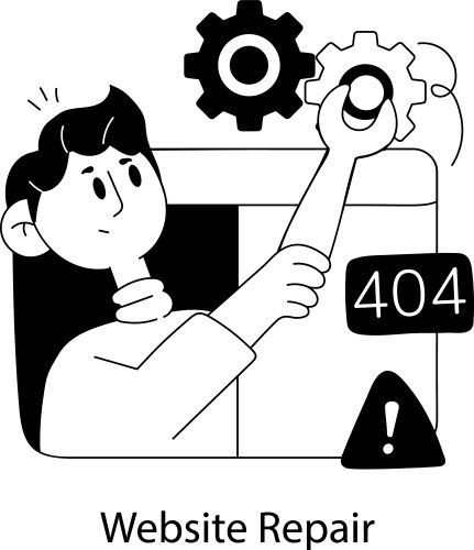 Website repair Royalty Free Vector Image - VectorStock