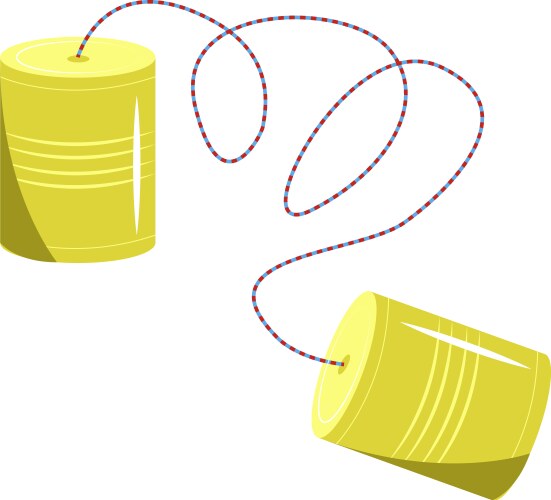 Tin can one line colored continuous drawing Vector Image