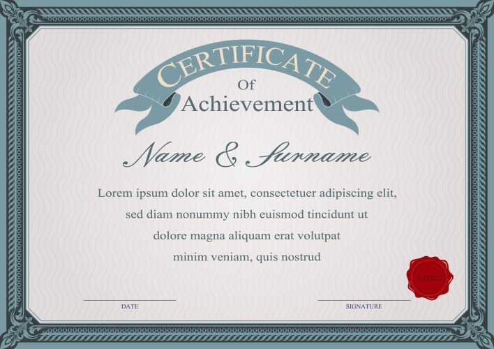 Vertical template of diploma Royalty Free Vector Image