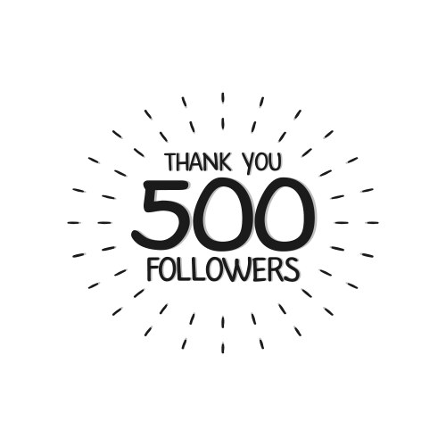 Thank you letters for follower Royalty Free Vector Image