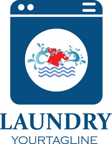 Laundry logo icon design Royalty Free Vector Image