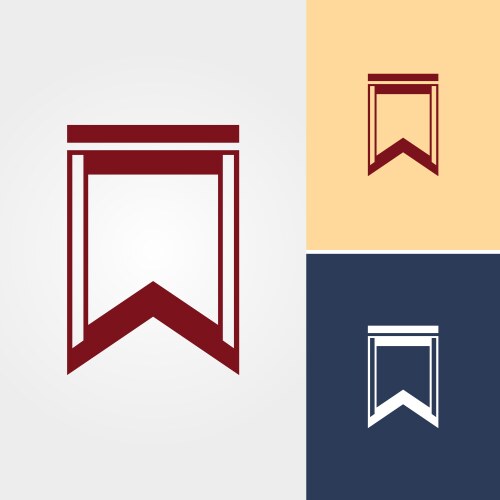 Book mark logo Royalty Free Vector Image - VectorStock