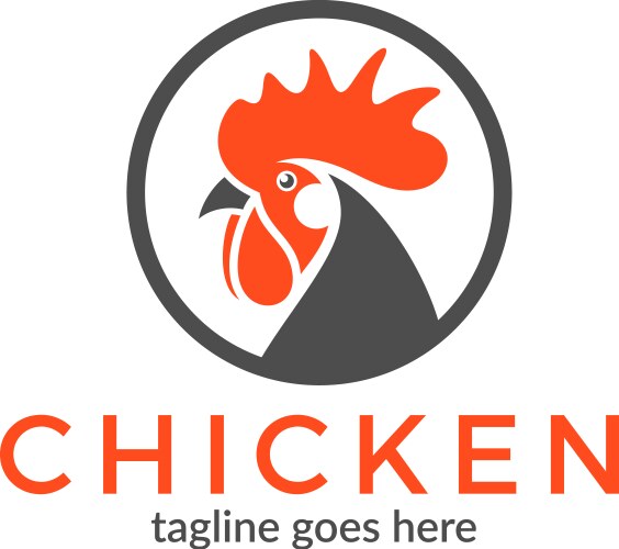 Chicken time logo Royalty Free Vector Image - VectorStock