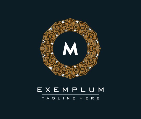 Modern emblem badge template luxury elegant Vector Image
