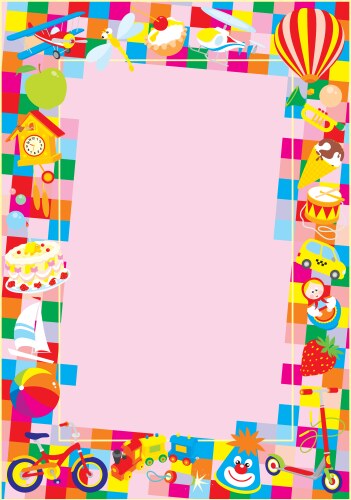 Toy frame Royalty Free Vector Image - VectorStock