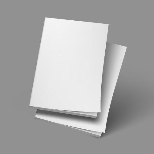 Book or brochure clear cover template on gray Vector Image