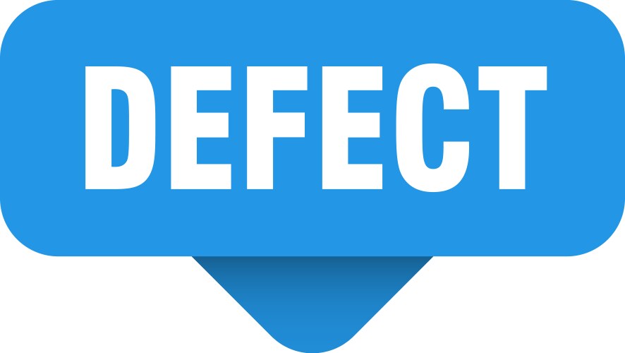 Defect sticker sign on transparent Royalty Free Vector Image