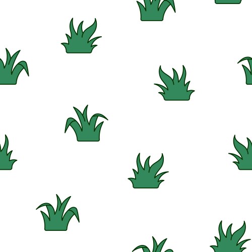 Lawn grass seamless pattern flora garden plant Vector Image