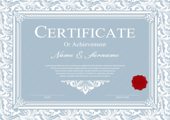 Vertical template of diploma Royalty Free Vector Image