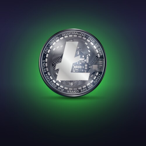 Silver cryptocurrency coins set Royalty Free Vector Image