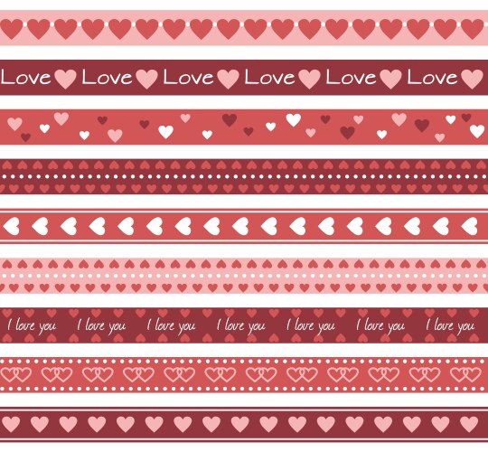 Valentines day heart border background Royalty Free Vector