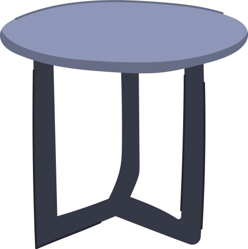 Sleek metal table cartoon Royalty Free Vector Image