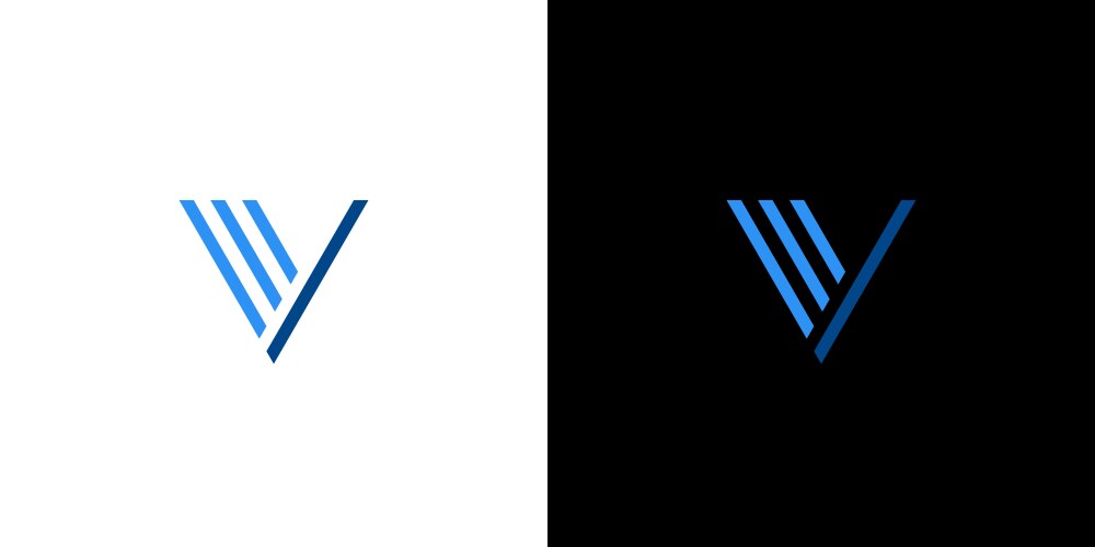 Modern and sophisticated v3 logo design Royalty Free Vector