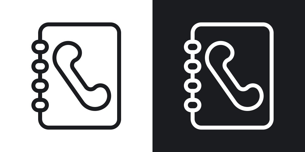 Address book icon set email directory Royalty Free Vector