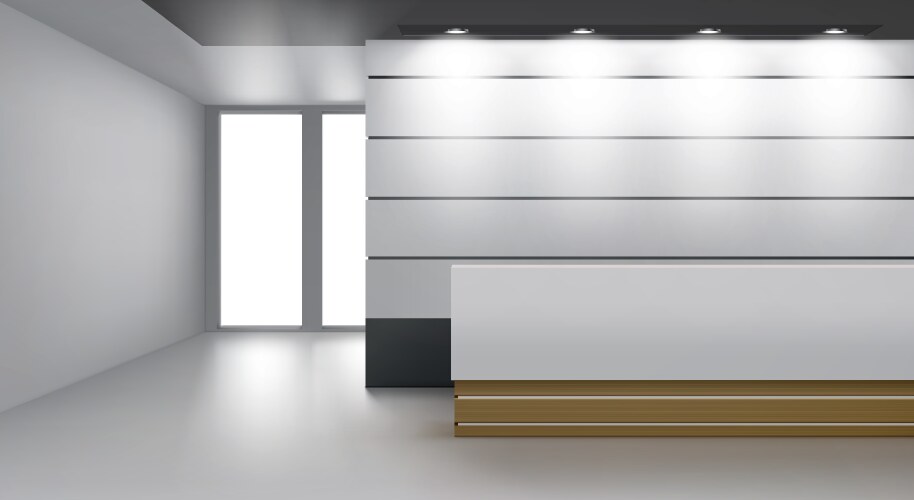 Reception desk realistic Royalty Free Vector Image