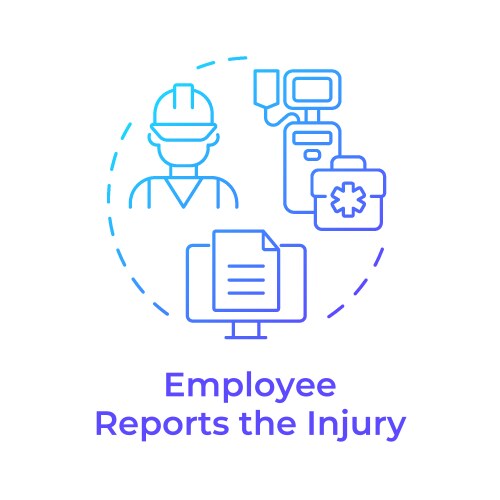 Employee injury report multi color concept icon Vector Image