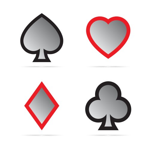 Symbols of playing cards Royalty Free Vector Image