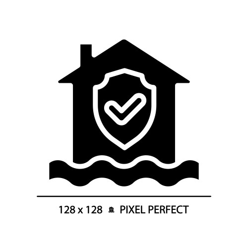 Flood protection linear icon Royalty Free Vector Image