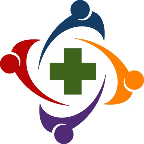 Care medicine logo designs Royalty Free Vector Image