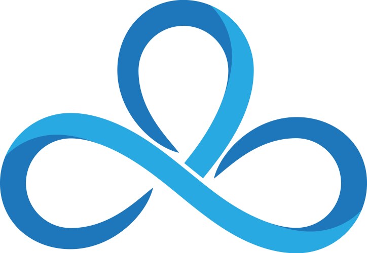 Circle wave ocean logo Royalty Free Vector Image