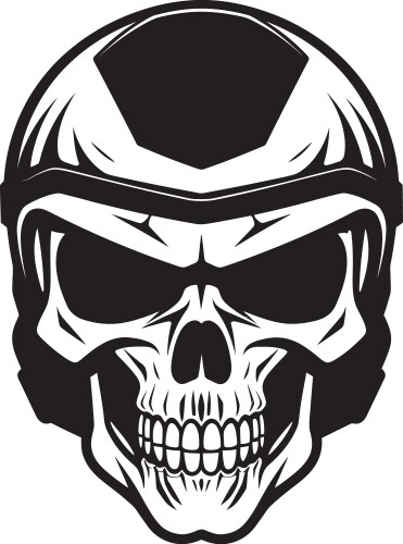 Sentryskull helmeted skull graphic logo Royalty Free Vector