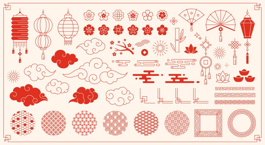 Chinese Pattern Vector Images (over 100,000)