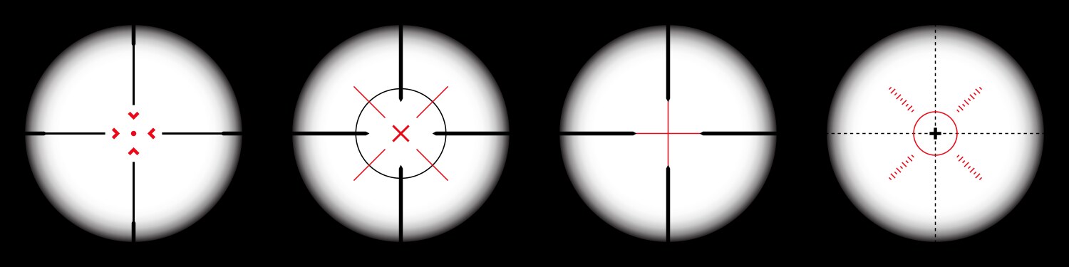 Various weapon sights sniper rifle optical scopes Vector Image