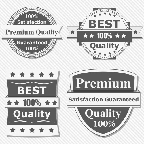 Ornate emblems of quality Royalty Free Vector Image