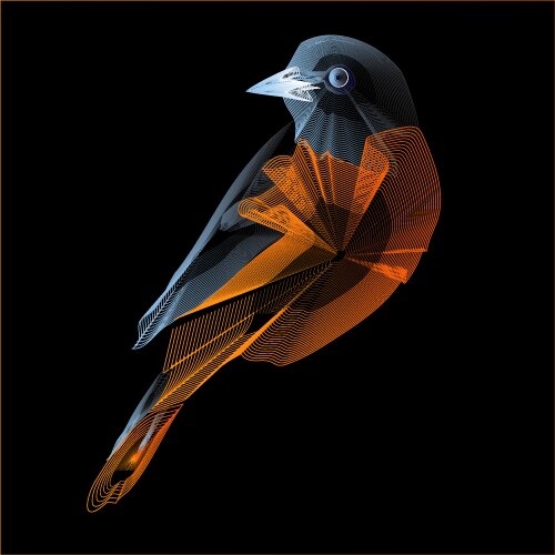 Create-dotted-spiral-vortex-birds Royalty Free Vector Image