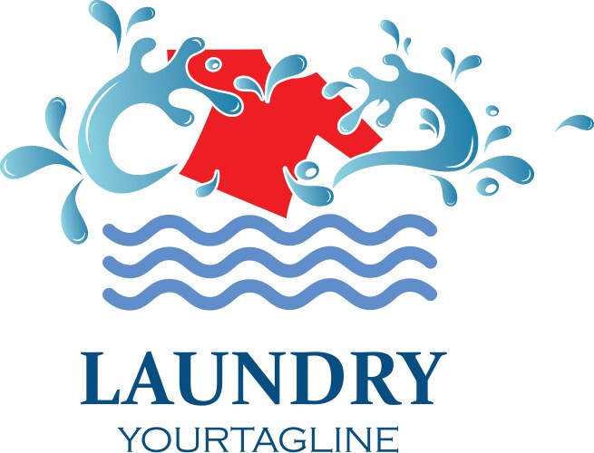 Washing clothes logo icon laundry service Vector Image